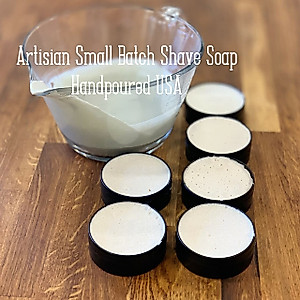 MNSC Tobacco Blossom Artisan Small Batch Shave Soap for a Naturally Better Shave - Smooth Shave, Hypoallergenic, Prevent Nicks, Cuts, and Razor Burn, Handcrafted in USA, All-Natural, Plant-Derived