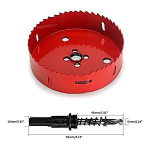 2-3/4 inch Hole Saw with Arbor Mandrel,HSS Bi-Metal & Heavy Duty Steel Design, for Metal,Stainless Steel,Cornhole Boards,Drywall,Plastic,Brass,Aluminum,Iron and Wood(70mm)