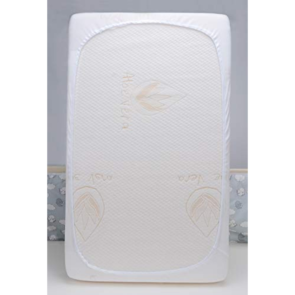 PEKITAS Mini-Crib Quilted Mattress Protector Cotton Waterproof Pad Cover Fitted Sheet with Large 5.9" Skirt Washer/Dryer Friendly with Stain Protection for Baby Bed 19"x 31"