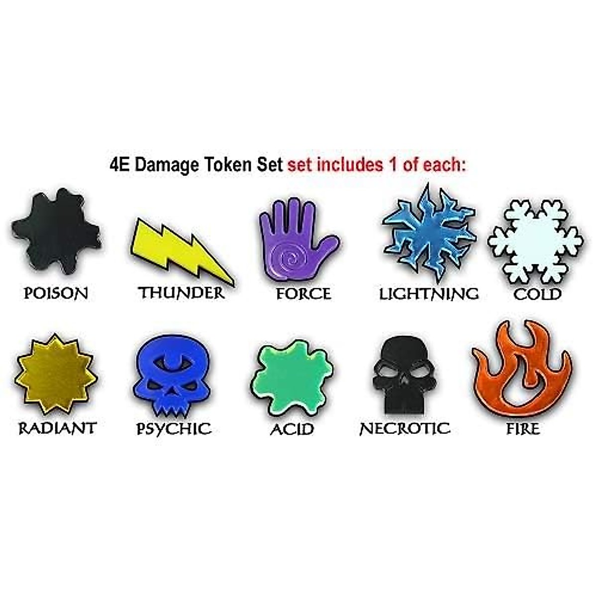 LITKO 4E Damage Token Set Compatible with Dungeons & Dragons