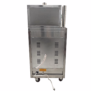 Banfluxion 110V CNC High Pressure Fried Chicken Stove 45L Commercial Deep Fryer Stainless Steel Fried Duck Chicken Stove with Liquefied Petroleum Gas and Triple Safety Valve Protection