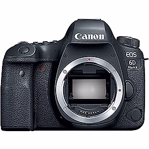 Canon EOS 6D Mark II DSLR Camera (Body Only) (1897C002) + 4K Monitor + Pro Mic + Pro Headphones + 2 x 64GB Memory Card + Case + Corel Photo Software + 3 x LPE6 Battery + More (Renewed)