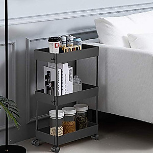 AOJIA Double Sliding Under Sink Organizer, 2 Tier Pull Out Cabinet Organizer Storage, Under Sink Organizers and Storage with Drawer for Under Sink Kitchen Bathroom Organization