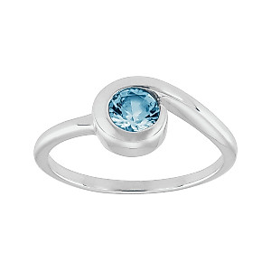 Silpada 'Another Trip Around the Sun' Created Aquamarine Ring in Sterling Silver, Size 9, Size 9