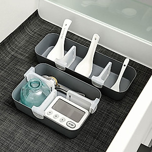 ADVOK Refrigerator Dividers Organizer, 12Pcs Plastic Hanging Ornament, Adjustable Snap-on Storage Box, Fridge Door Space Separators, Kitchen Pantry Gadget