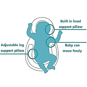 HEGABABY Baby Pillows for Sleeping, Sleeping Baby Pillow Multifunctional Portable Child seat Pillow (Grey)