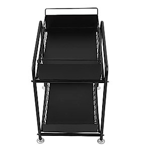 Oumefar Under Sink Organizer  , Anti Rust Pull Out Mesh Basket Stable 2 Tier Stackable Multi Use with Sliding Drawer for Kitchen