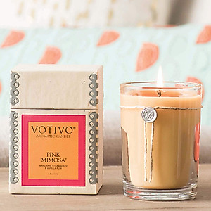 VOTIVO 16.2oz Large Aromatic Soy Blend Candle, Highly fragranced Luxury Home décor-Teak