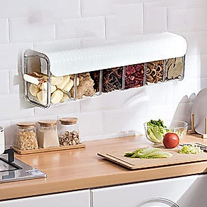 2 Pcs Wall Mounted Expansion Storage Box, 2022 New Punch Free Multifunctional Storage Box, Premium 3 in 1 Underwear Storage Box Hanging Organizers for Cosmetics Stationery Sundries (White+Green)