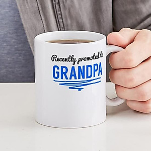 CafePress Recently Promoted To Grandpa Mugs Ceramic Coffee Mug, Tea Cup 11 oz