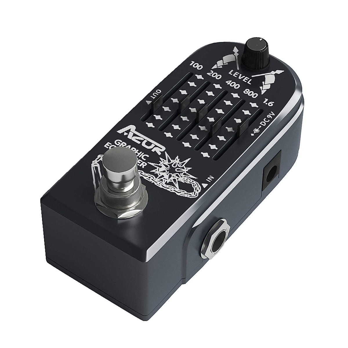 AZOR 5 Band Eq Guitar Effect Pedal Graphic Equalizer Effect Pedal True Bypass AP-322