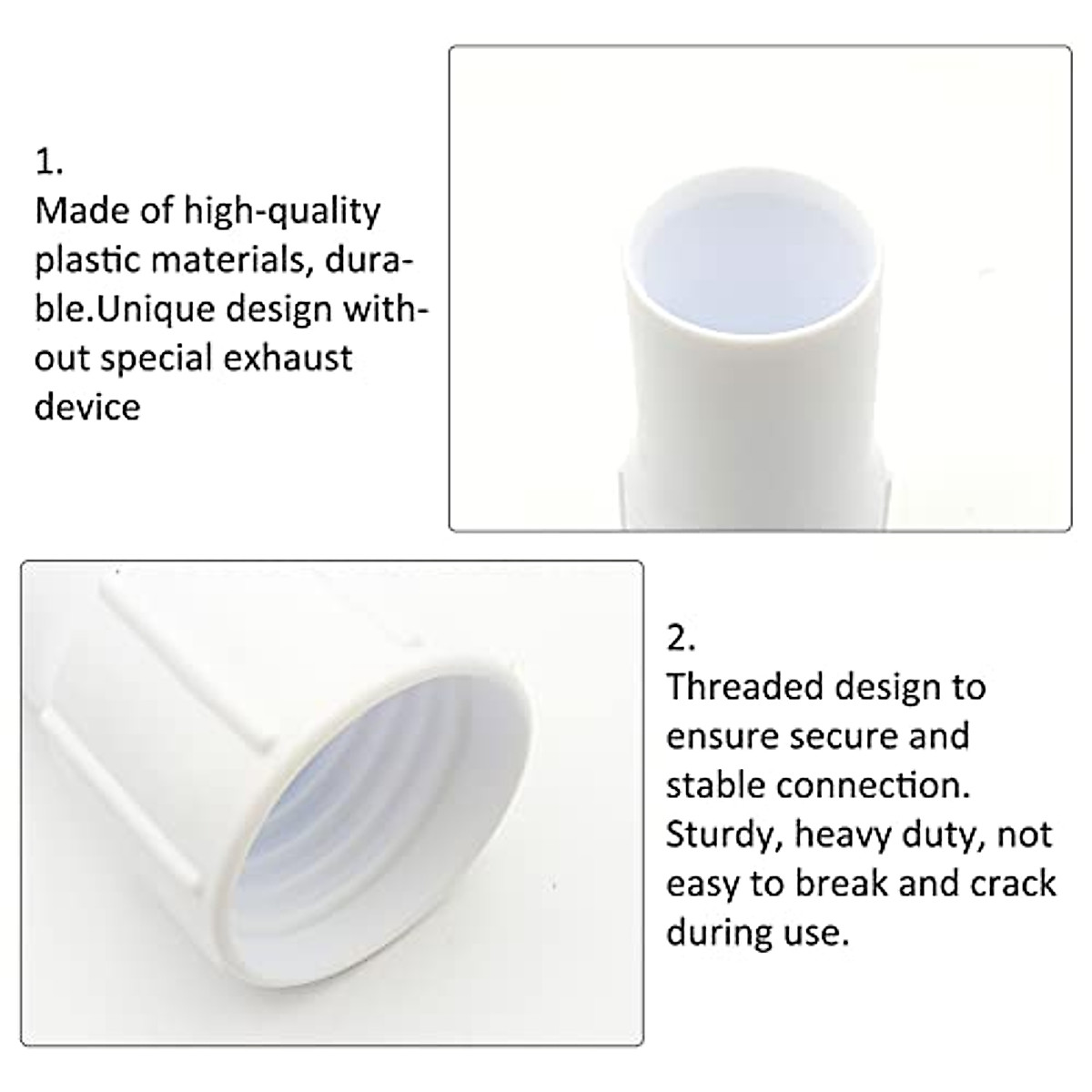 1-1/2 Inch Pool Vacuum Hose Cuff Replacement Swimming Pool Cuff Vacuum Hose Threaded Cuff pool hose rubber cuff for Spiral Wound Vacuum Hose Repair Hose Ends Connect Vacuum Skimmer Inlet Hole 2PCS