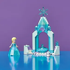 LEGO Disney Elsa's Castle Courtyard 43199 Building Set, Disney Frozen Ice Castle with Princess Elsa Mini Doll Figure, Disney Princess Toy Set for Kids Age 5+, Great Gift for Birthday or Any Time
