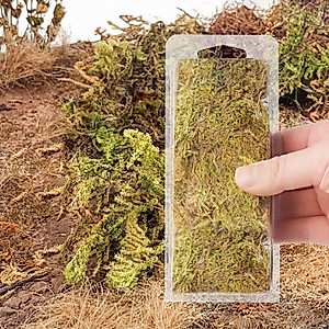 Warmtree Simulation Green Grass Artificial Moss Miniature Static Grass Model Grass Tufts Railway Artificial Grass for Train Landscape Railroad Scenery Sand Military Layout Model