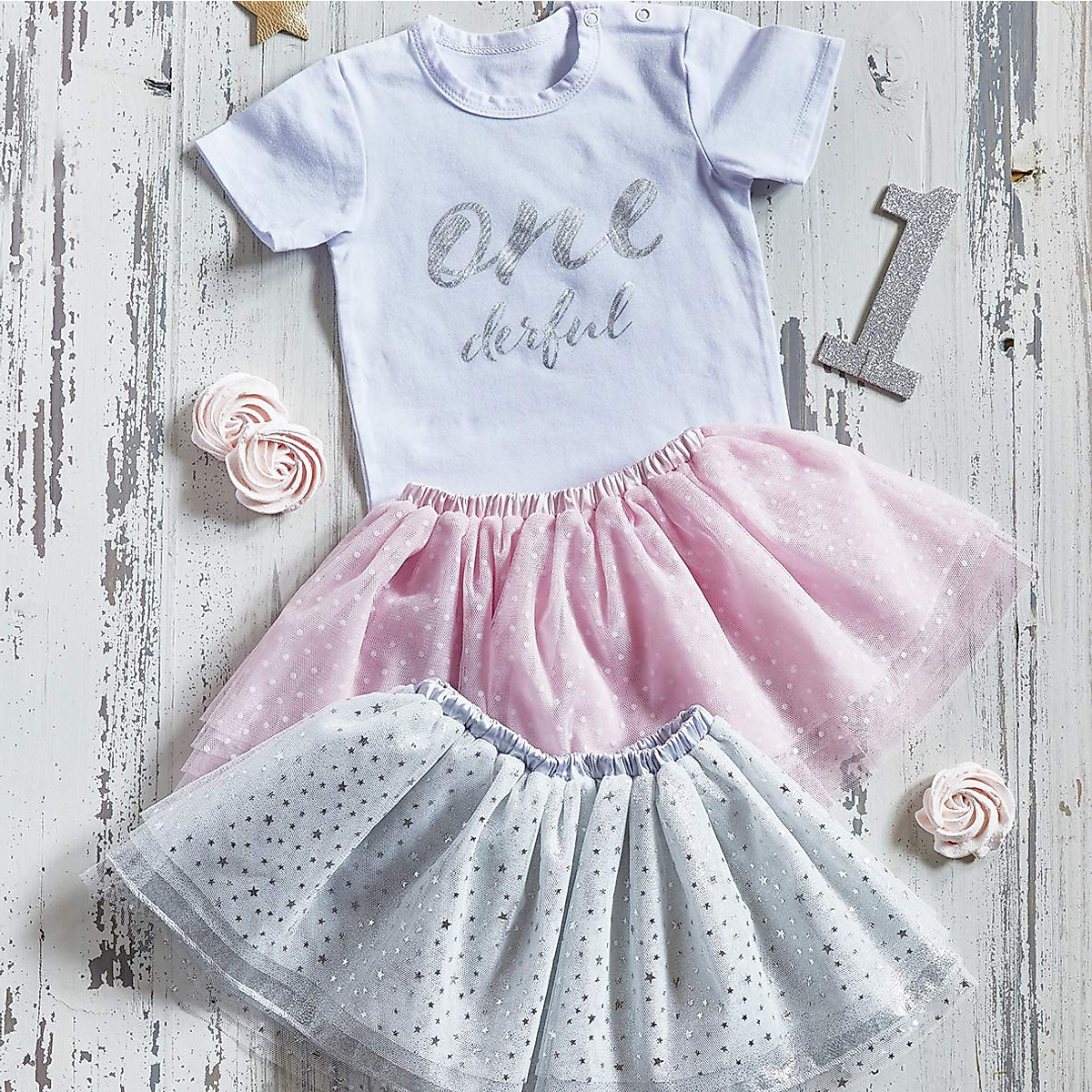 Stephan Baby My First Tutu Available in 5 Styles, Pink Sparkle Tulle, Fits 6-18 Months