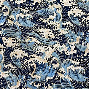 Cotton Fabric by The Yard, 0.55 Yard 58 Inch Wide Precut, 100% Cotton, Bronzing Design Floral Print Fabrics for Sewing Quilting Crafting (08- Design, Blue)
