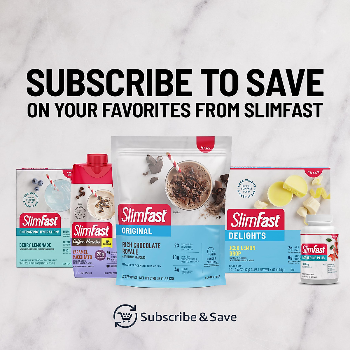 SlimFast Protein Shake, Chocolate- 20g Protein, Meal Replacement Shake Ready to Drink, High Protein with Low Carb and Low Sugar, 24 Vitamins and Minerals, 12 Count (Pack of 1) (Packaging May Vary)