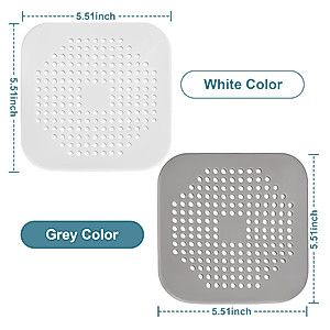 Emlim 2 Pack Hair Drain Catcher,Drain Hair Catcher,Silicone Hair Stopper with Suction Cups，Easy to Clean and Install Suit for Bathroom Bathtub Kitchen