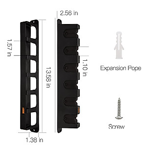 kaba Fishing Rod Holder for Garage Wall Mounted Fishing Pole Rack Vertical Storage 6 Rods Fishing Rod Rack