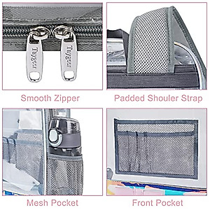 Clear Backpack Heavy Duty, TPU Extra Large Clear Bookbag For High School Work Travel Stadium, Cute See Through Transparent School Backpack For Teens Girls Women Kids Adults, With Reinforced Straps