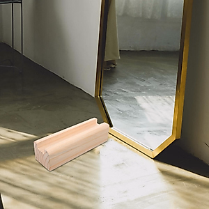 Uonlytech Artwork Holder Wood Full Length Mirror Stand Full Length Mirror Holder Rack Artwork Display Support Wood Display Stand Display Rack Artwork Rack Stands for Display Wooden Art Mount