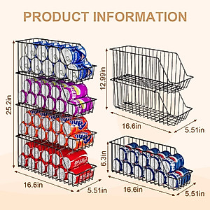 X-cosrack Wall Basket Hanging Basket Storage with 5 S Hooks 3 Label -3Pack, Cabinet Wall Hanging Metal Wire Baskets for Organizing, Extra Large Storage Organization Shelf for Pantry Kitchen Bathroom