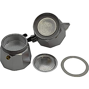 IMUSA USA Aluminum Stovetop Espresso Maker Replacement Rubber Ring & Filter only for 3 Cup