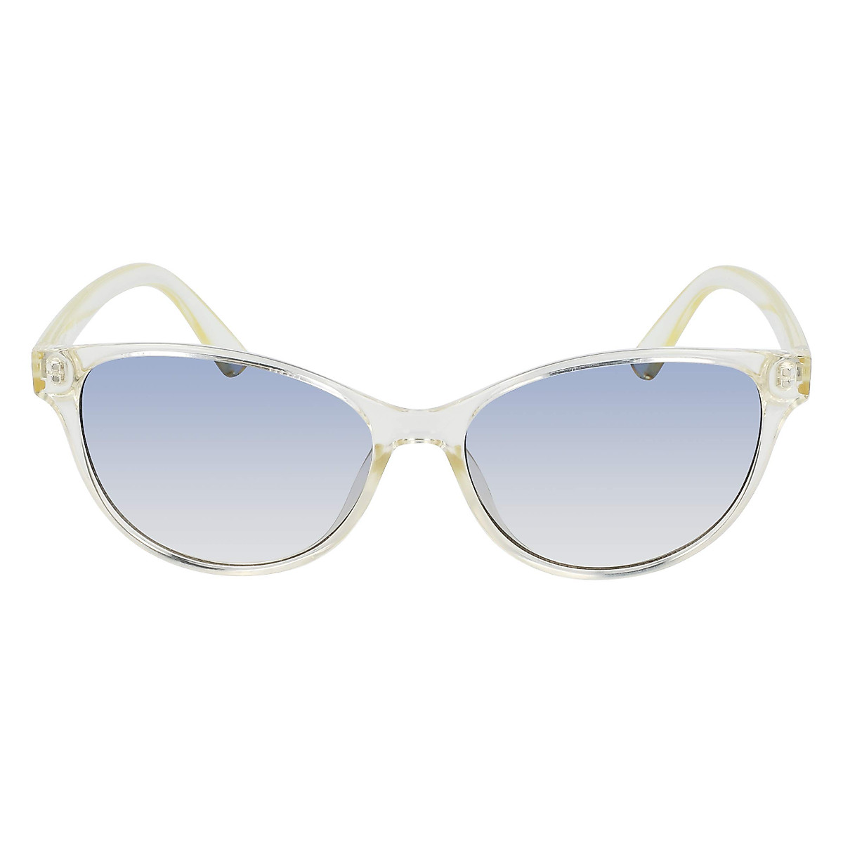 Calvin Klein Women's CK20517S Cat Eye Sunglasses, Crystal Pale Yellow, 56/15/140