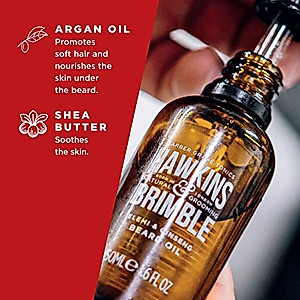Hawkins & Brimble - Beard Oil for Men, 50ml - Promotes Beard Growth Oil for Grooming, Styling, Softener, Repair and Nourishing - Argan and Olive oil - Beard Care Routine with Shea Butter and Vitamin E