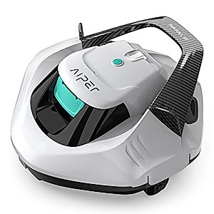 Renewed Aiper Seagull SE Cordless Pool Vacuum Robot, Ideal for Above Pools up to 850 Sq.Ft, Lasts 90 Mins, LED Indicator - White