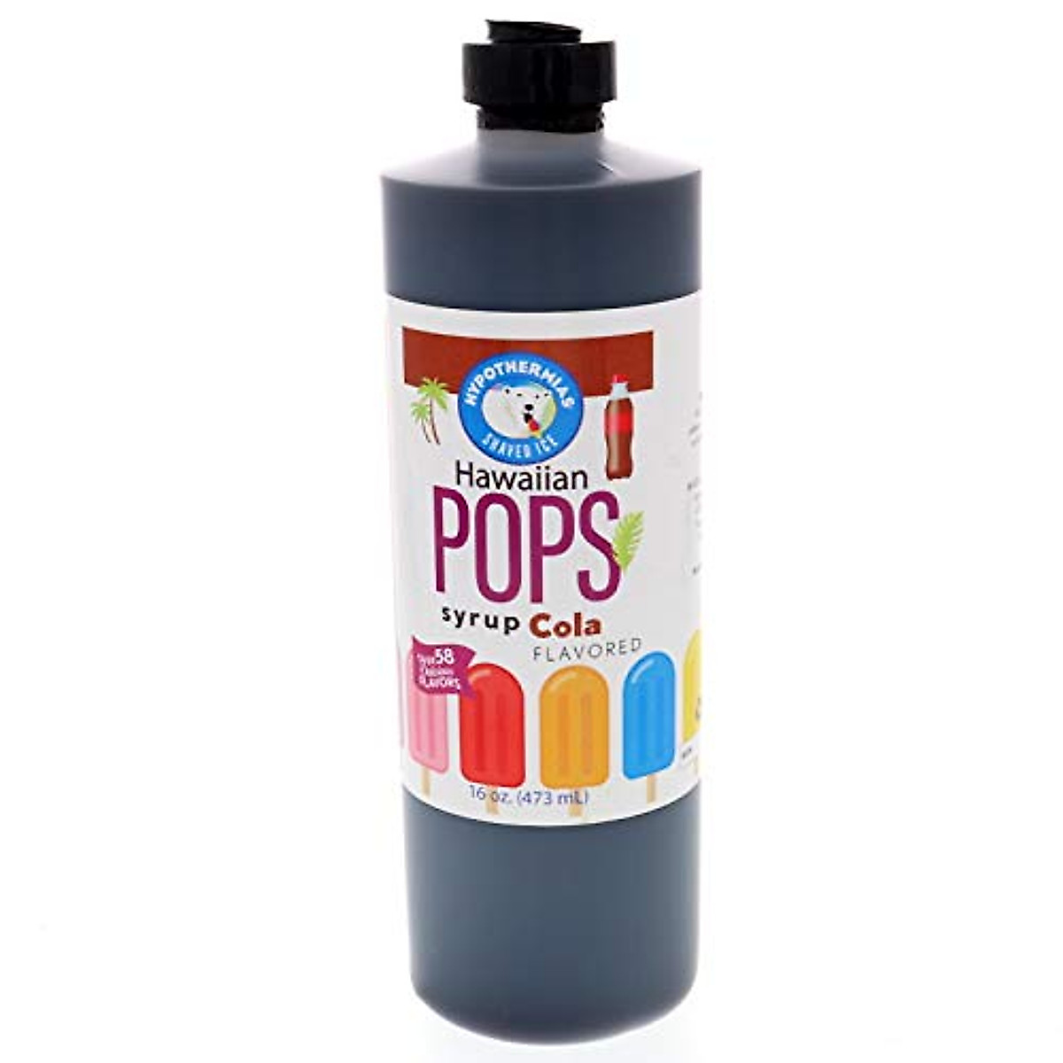 Hawaiian Pops kit snow cone syrups in a kids snacks variety pack - 3 flavor syrups (Cola, Blue Raspberry and Wild Cherry). Includes mold to make your own ice pops at home