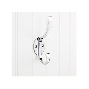 Elements YD55-587PC Double Wall Mount Decorative Hook, Polished Chrome