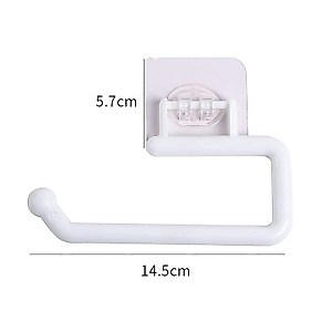QuTbag Toilet Paper Holder Ship Toilet Paper Holder Self Adhesive Bathroom Paper Towel Roll Holder for Bathroom Kitchen Paper Towel Holder (Color : S White)