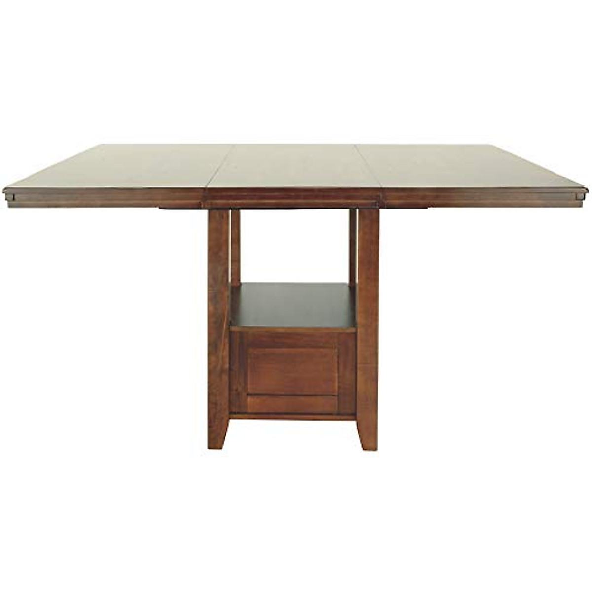 Signature Design by Ashley Ralene Traditional 36" Counter Height Dining Room Extension Table, Medium Brown