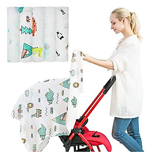 Koo-dib Muslin Swaddle Blanket for Baby Swaddles Sack 0-3 Months Neutral Receiving Baby Blankets for Boy and Girl Set of 5 Infant Newborn Swaddle Sleepsack Blankets Wrap 30x30 Inches