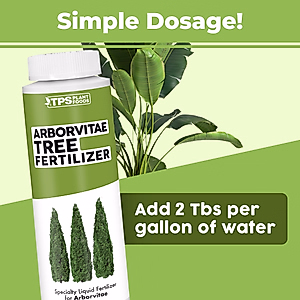 Arborvitae Tree Fertilizer for All Arborvitaes, Evergreen Shrubs and Thuja Trees, Liquid Plant Food 8 oz (250mL)