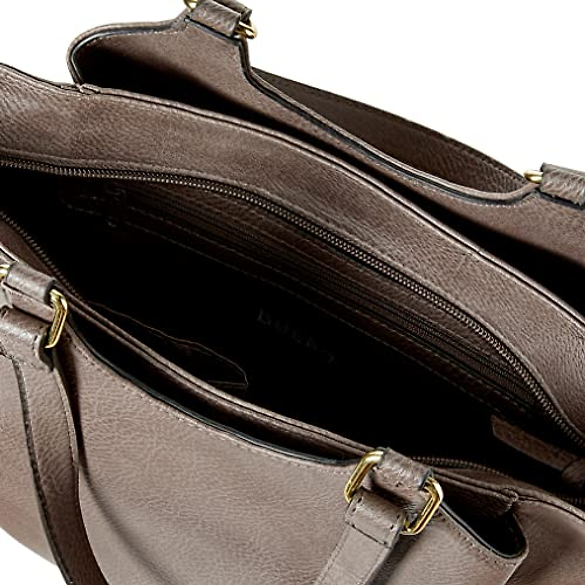 Bueno of California Solid Grainy Tote, Dark Taupe