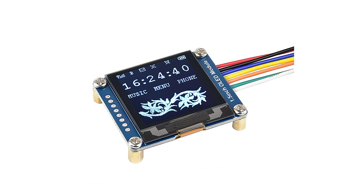 Waveshare 1.5inch OLED Display Module 128x128 Pixels 16-bit Grey Level with Embedded Controller ...