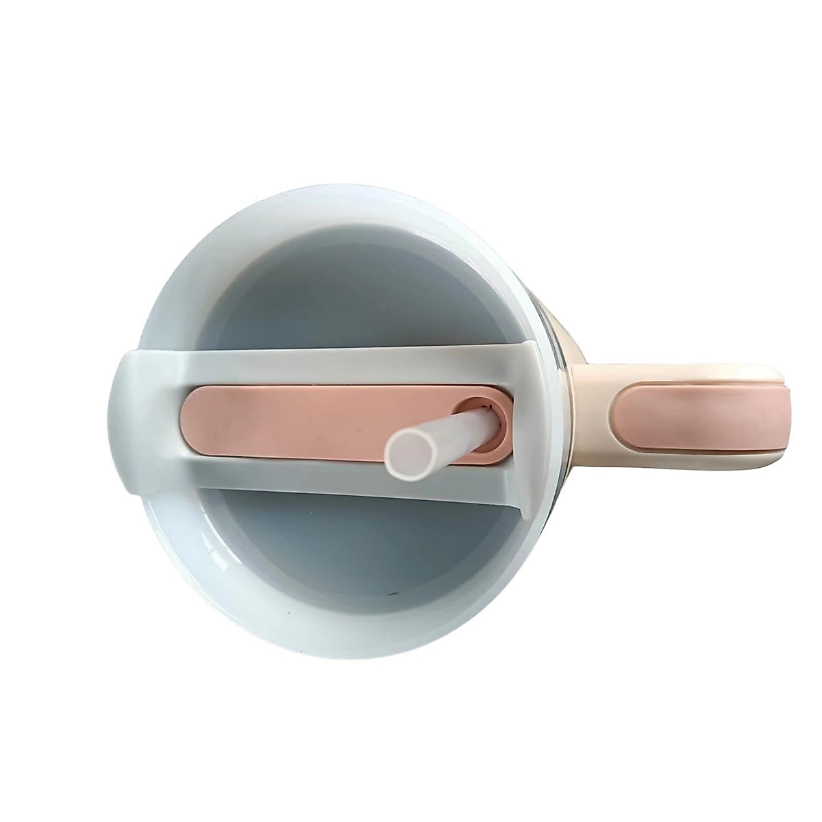 Caibomaoyi Tumbler with Handle and Straw | Cup Holder Compatible for Car | Insulated Stainless Steel Cup | Travel cup | BPA-Free | (rose quartz, 30 oz)