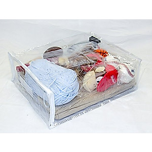 Oreh Homewares Heavy Duty Vinyl Zippered Closet Square Storage Bags (Clear) for Sweaters, Sheets, Arts & Crafts, Toys and Much More! (12" x 15" x 5") 3.9 Gallon 4-Pack