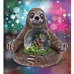 CoTa Global Sloth Snow Globe Decor - Beautiful Pink Sparkle Snow Sloth Figure Decor, Unique Snow Globes for Kids and Adults, Collectible Glitter Globes Ornament for Home, Birthday, Christmas - 45mm