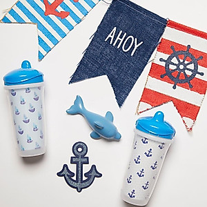 Playtex Baby Sipsters Stage 3 Spill-Proof, Leak-Proof, Break-Proof Spout Cup for Boys - Blue, Limited Edition, 9 Oz, 2 Count