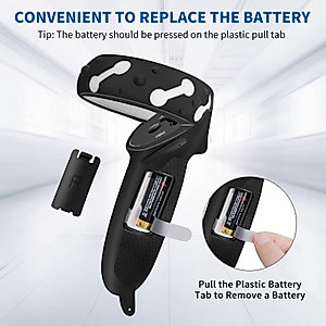 Controller Grips Cover for Oculus Quest 2,Anti-Throw Strap with Battery Opening,Extended Controller Grips Covers Suitable for Large Hands(Black)