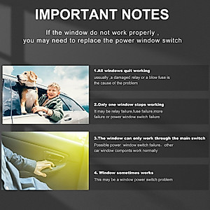 Master Power Window Switch Front Passenger Side fits for 2009-2012 Dodge Ram 1500 Replace for The Factory OE04602870AD 04602544AG