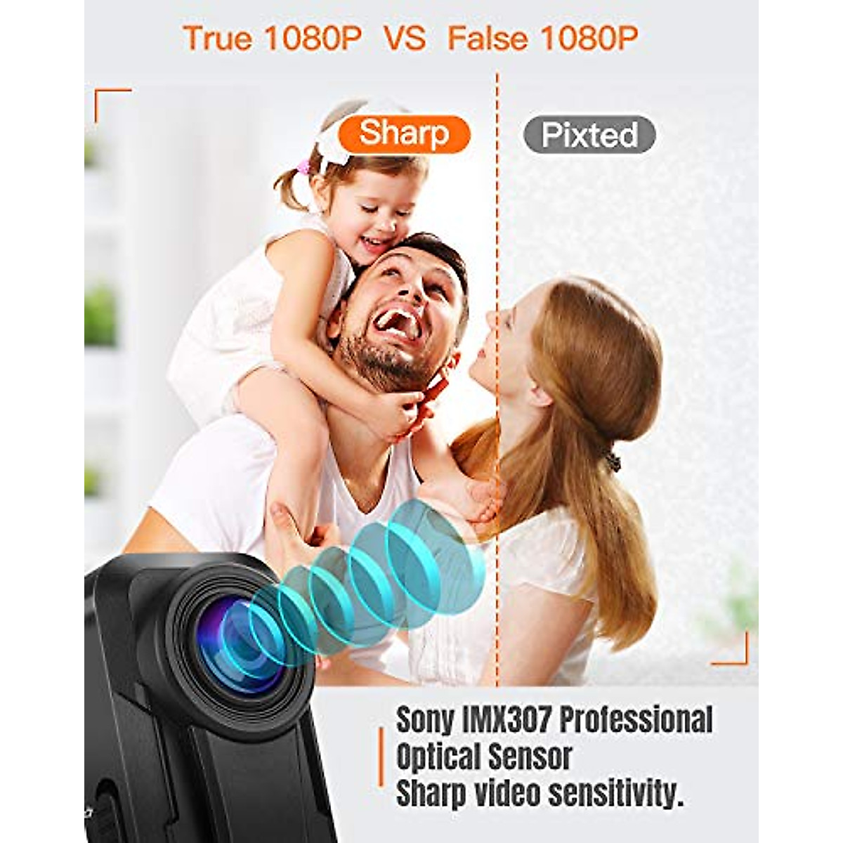 BOBLOV W1 Hidden Camera, True 1080P Small Body Camera, Personal Pocket Video Camera with Audio Loop Recording Time Stamps External Memory Up to 128GTwo Clips and Easy to Operation (32GB)