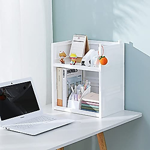 YekouMax Bookshelf, Bookcase with Adjustable Storage Shelves, Kids Bookshelf, Stackable DIY Height Corner Bookshelf, Plastic Cube Organizer for Desk, Office, Living Room, Study, Bedroom