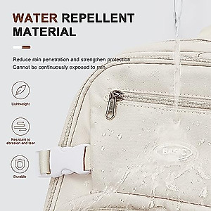 weradar Cute School Backpack For Teens Boys Girls,Simple Middle School Bag,Casual Daypacks Backpack With Lots Of Pockets,Aesthetic College Backpack For Women Men(Beige)