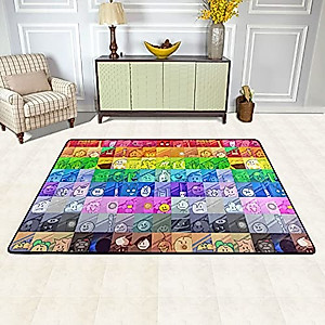 Bfdi Battle for Dream Anime Rug Soft Flannel Carpet 3D Non-Slip Area Rug Art Floor Mat Doormats Decorative Rugs for Bedroom Living Room 72"X48"