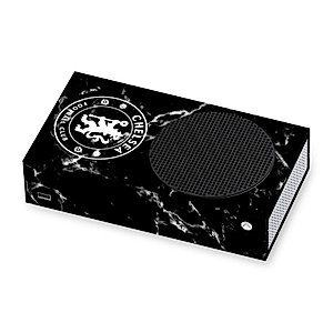 Head Case Designs Officially Licensed Chelsea Football Club Black Marble Mixed Logo Vinyl Sticker Gaming Skin Case Cover Compatible with Xbox Series S Console