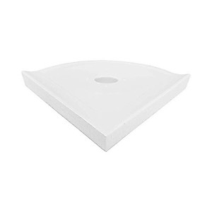 Questech Décor 8 Inch Corner Shower Shelf and 5 Inch Shower Caddy Soap Dish, Metro Flatback Wall Mounted Bathroom Shower Organizer, Bright White Polished